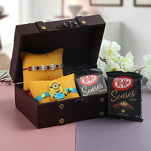 Buy/Send Kit Kat N Minion Rakhi by FNP Online- FNP