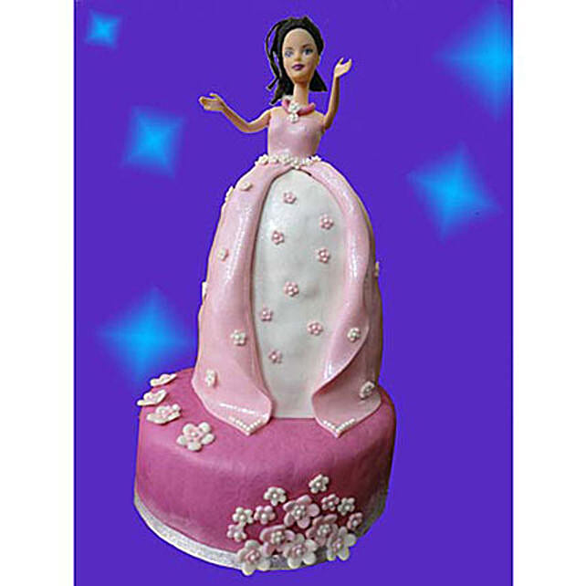Buy/Send Princess Cake 3kg Vanilla Eggless Online- FNP